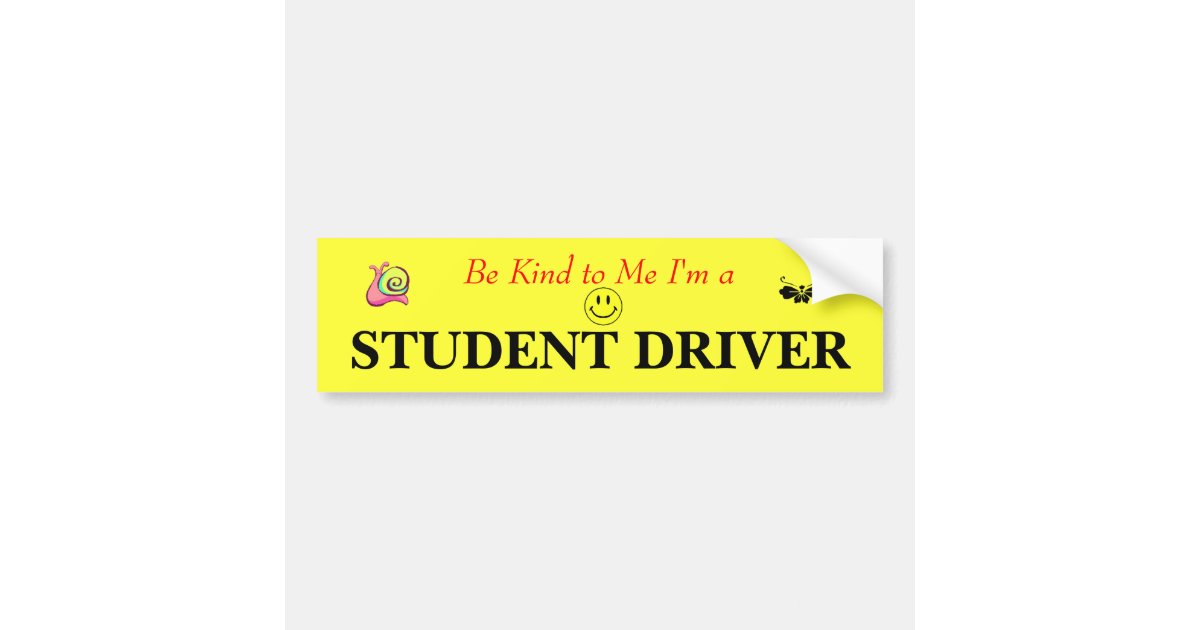 Student Driver Bumper Sticker | Zazzle