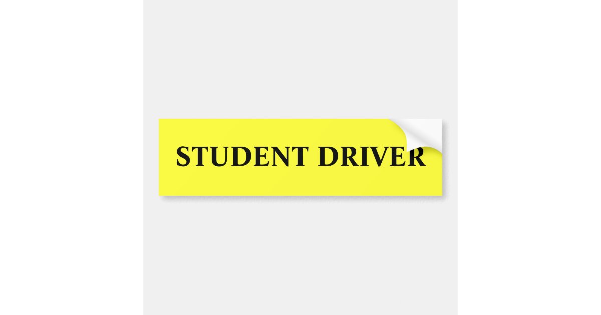 Student Driver Bumper Sticker | Zazzle