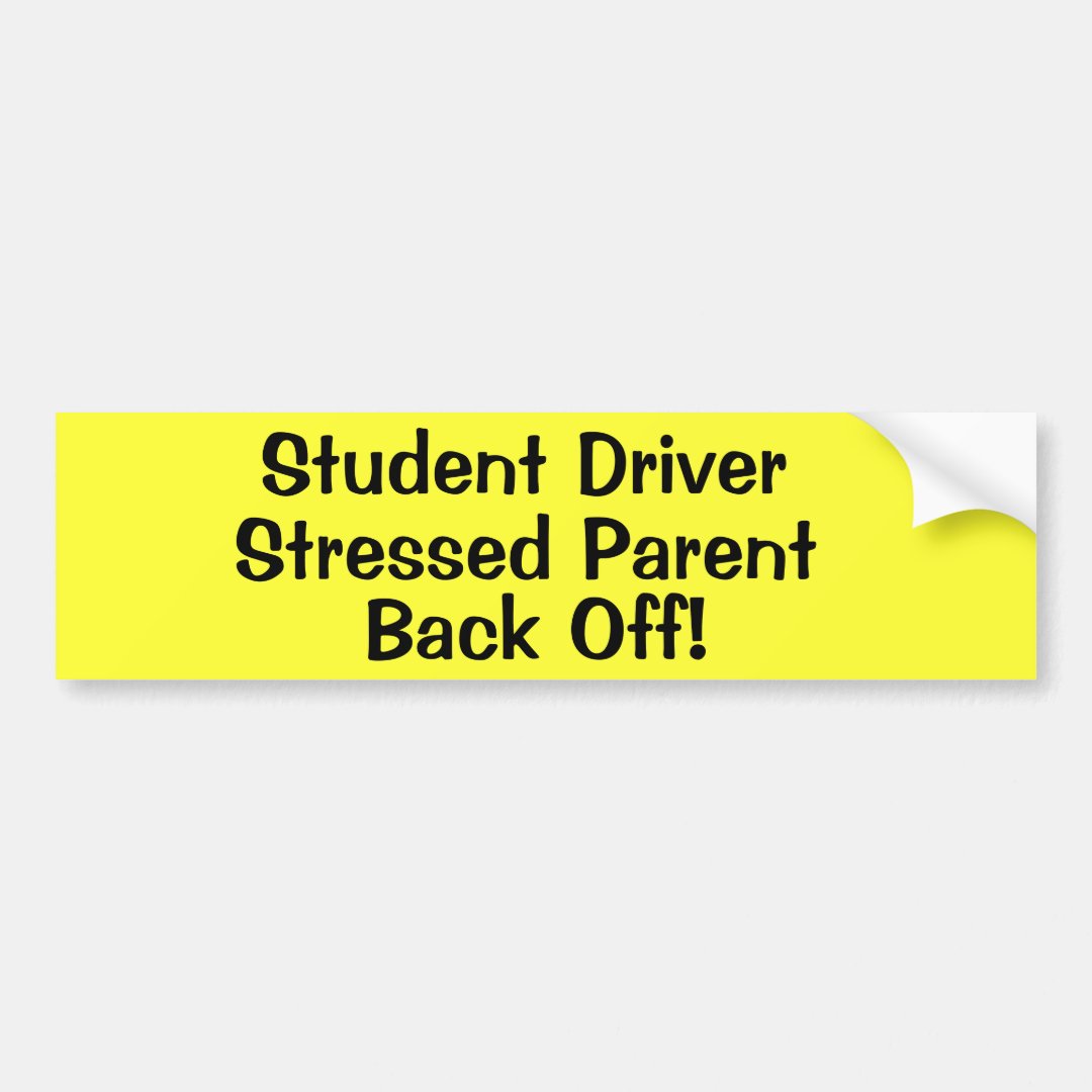 Student Driver Bumper Sticker | Zazzle
