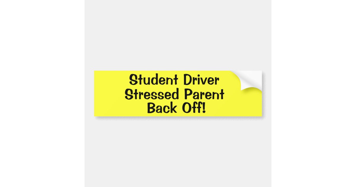 Student Driver Bumper Sticker | Zazzle