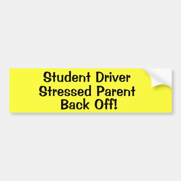 Student Driver Bumper Sticker | Zazzle.com