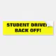Student Driver Bumper Sticker | Zazzle