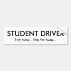 Student Driver Too Close Funny Bumper Sticker | Zazzle.com
