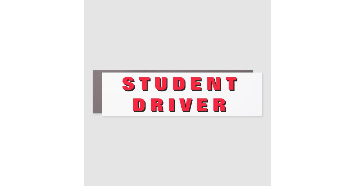 Student Driver Car Magnet | Zazzle