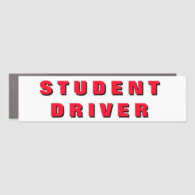 Student Driver Car Magnet | Zazzle