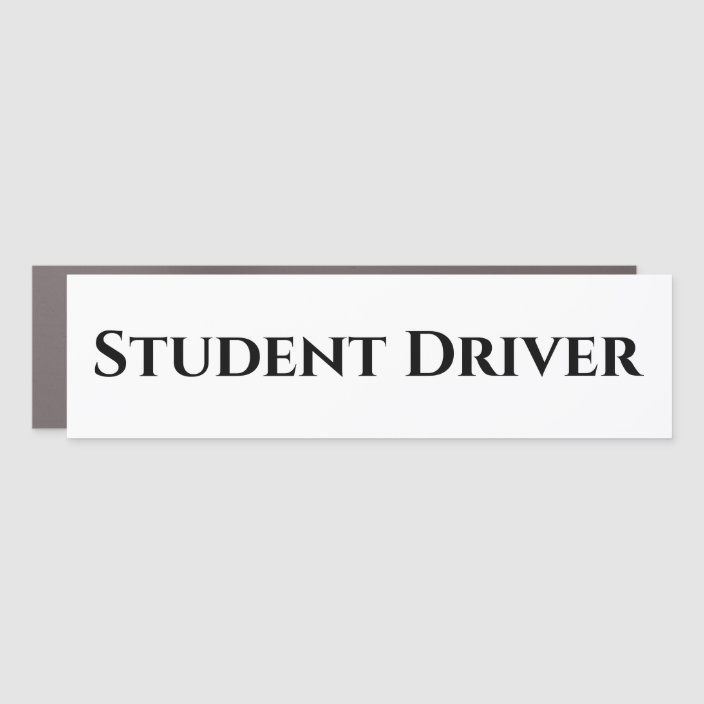 Student Driver New Driver Car Magnet | Zazzle.com