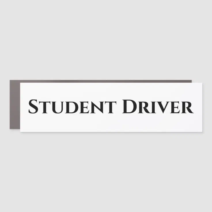 Student Driver New Driver Car Magnet | Zazzle