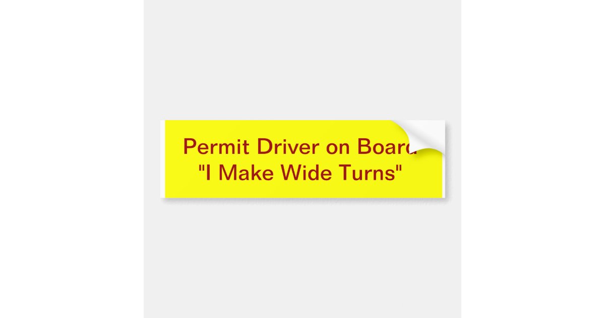 Student Driver on Board Bumper Sticker | Zazzle