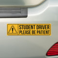 student driver please be patient bumper sticker | Zazzle