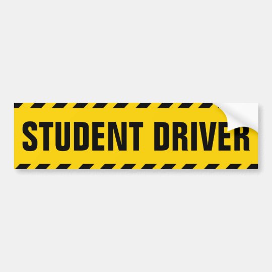Student Driver Warning Bumper Sticker | Zazzle.com