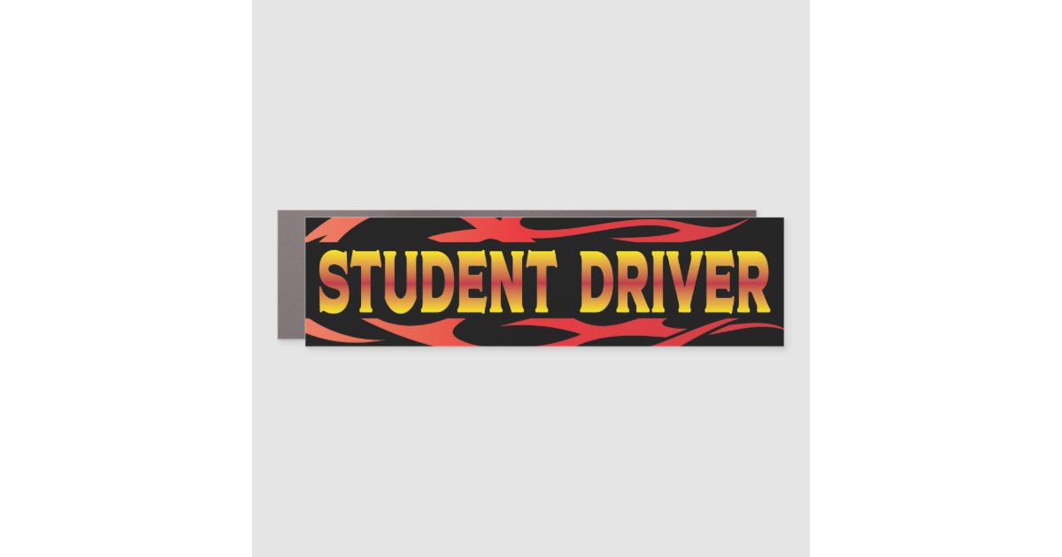 Student Driving Learner Safety Warning Driver Car Magnet | Zazzle