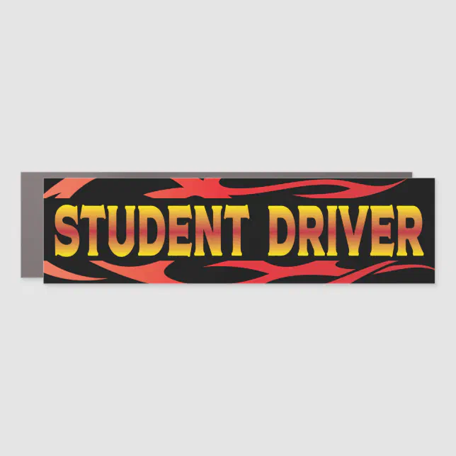 Student Driving Learner Safety Warning Driver Car Magnet | Zazzle