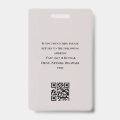 Student/ Employee Photo QR code Barcode White Badge | Zazzle