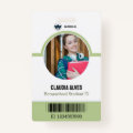 Student ID Card | Green and White Homeschool ID Badge | Zazzle