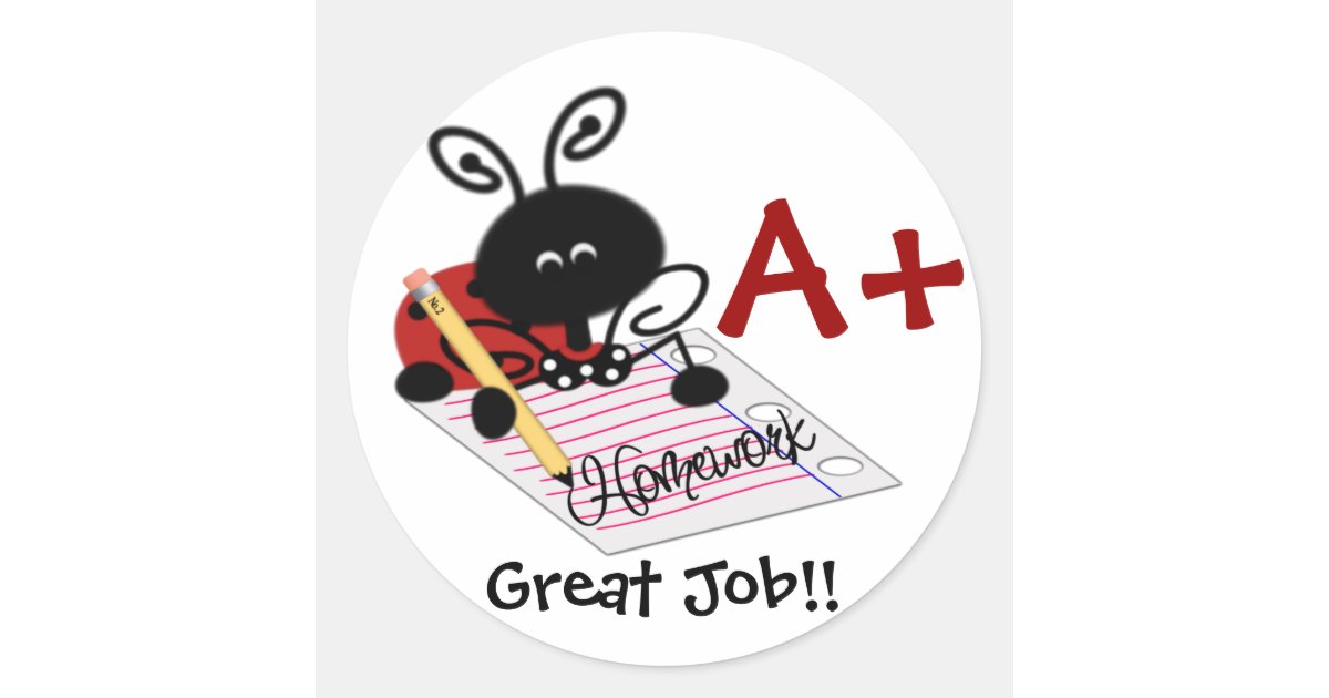 Student Reward Ladybug Sticker | Zazzle