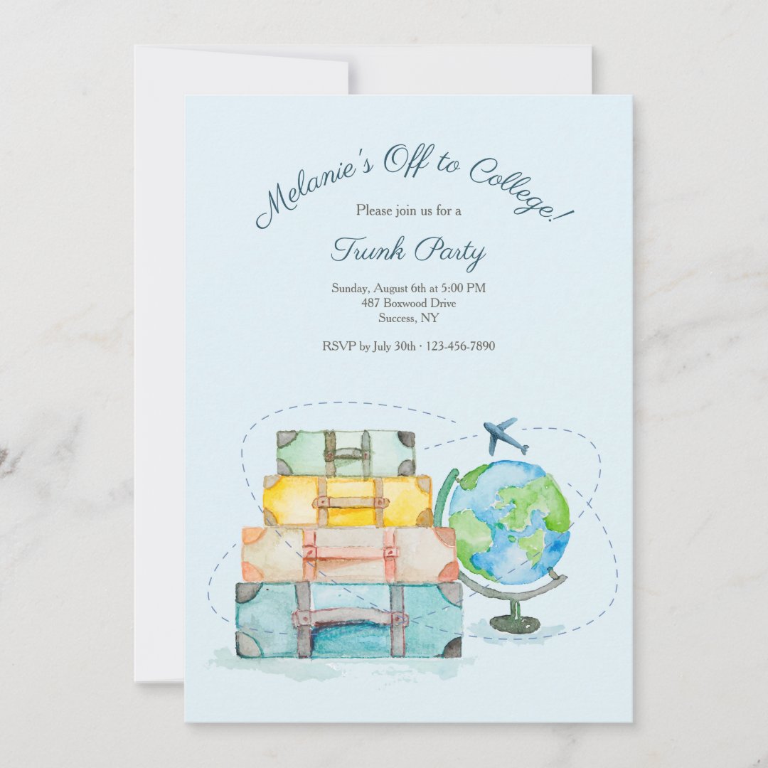Student Trunk Party Invitation | Zazzle