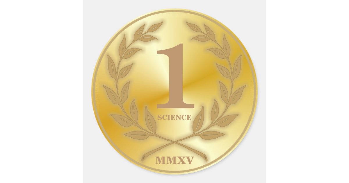 Student's Gold Medal Classic Round Sticker | Zazzle.com