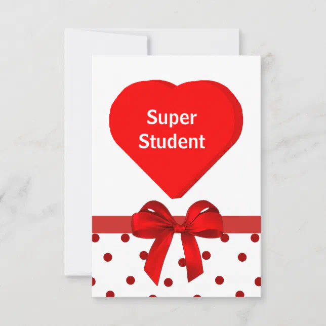 Student's Valentine Cards | Zazzle