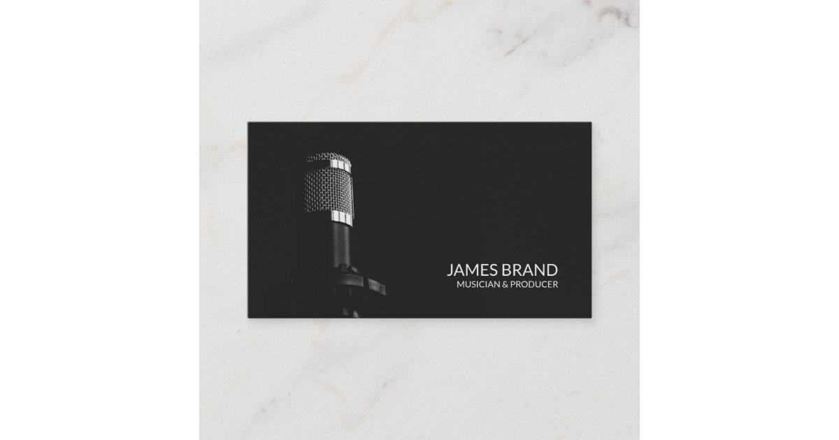 Studio Microphone Business Card | Zazzle