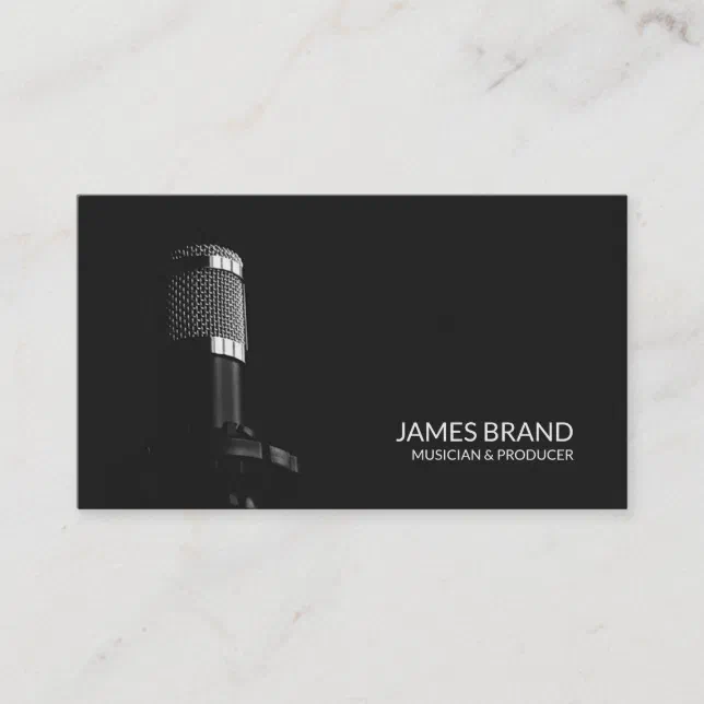 Studio Microphone Business Card | Zazzle