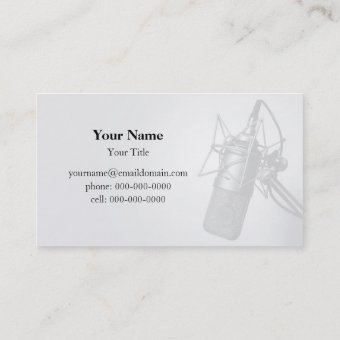 studio microphone business card | Zazzle