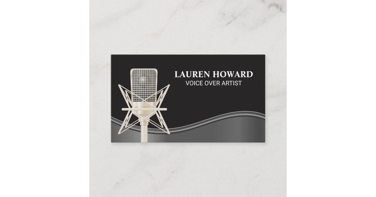 Studio Microphone | Sound Engineer Singer Business Card | Zazzle