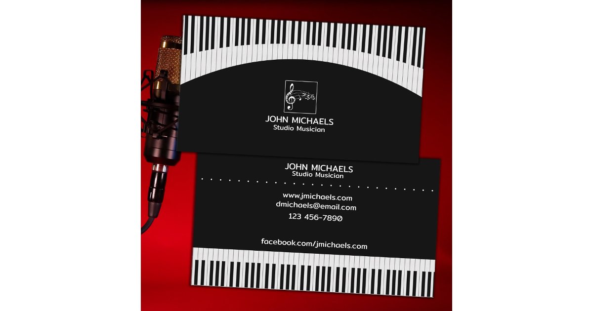 Studio Musician Business Card | Zazzle