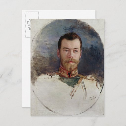Study for a portrait of Tsar Nicholas II 1898 Postcard | Zazzle