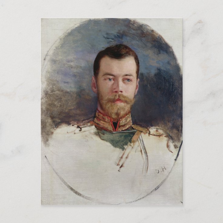 Study for a portrait of Tsar Nicholas II 1898 Postcard | Zazzle