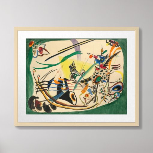 Study for Green Border | Kandinsky Framed Art | Zazzle