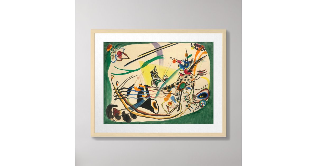 Study for Green Border | Kandinsky Framed Art | Zazzle