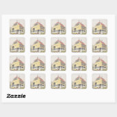Study for Olbrich's House, Darmstadt, from 'Archit Square Sticker | Zazzle