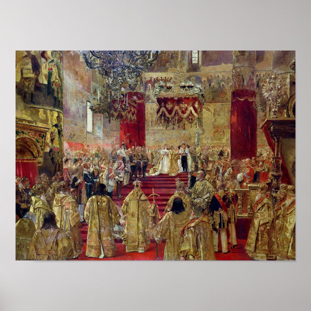 Study for the Coronation of Tsar Nicholas II Poster | Zazzle