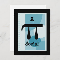 Study Party or Benefit Pi Pie Social Invitations | Zazzle