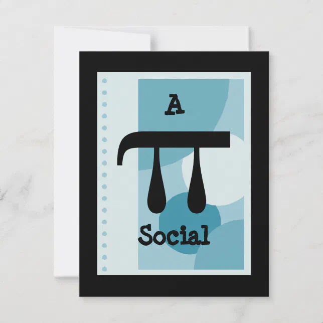 Study Party or Benefit Pi Pie Social Invitations | Zazzle