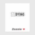 Studying, Aesthetic Trendy Sticker | Zazzle
