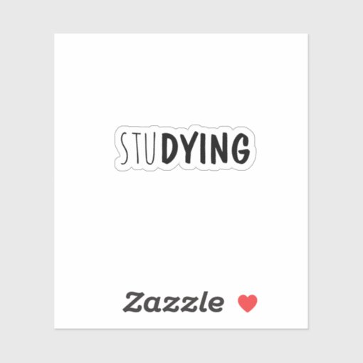 Studying, Aesthetic Trendy Sticker | Zazzle