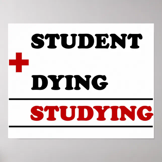 Studying Full Poster | Zazzle
