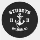 Stugots Belmar Nj Anchor Distressed Boating Classic Round Sticker | Zazzle