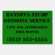Stump grinding business sign | Zazzle
