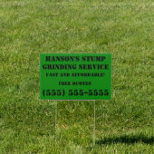 Stump grinding business sign | Zazzle