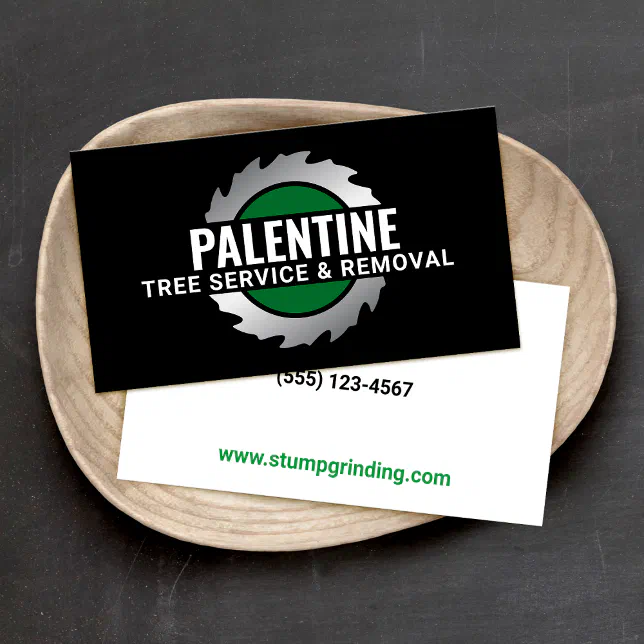 Stump Grinding Circular Saw Business Card | Zazzle