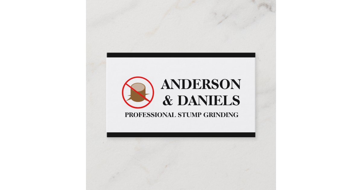 Stump Grinding Grinder Prune Tree Removal Service Business Card | Zazzle