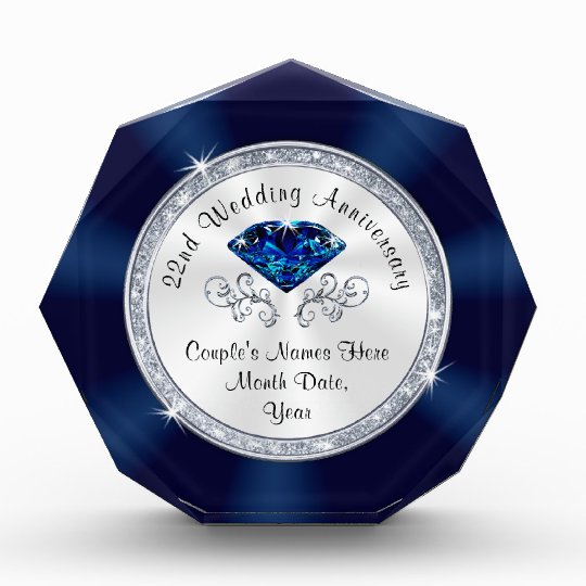 Stunning 22nd Wedding Anniversary Traditional Gift Zazzle