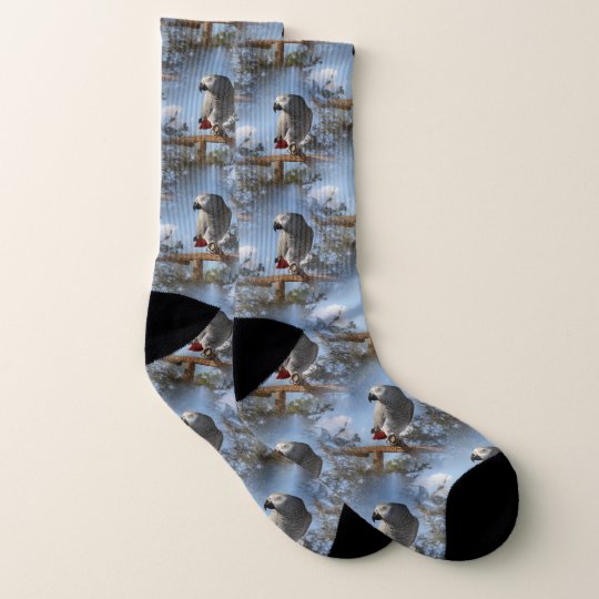 Stunning African Grey Parrot Socks | Zazzle.com