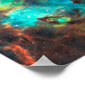 Stunning Aqua Star Cluster Poster | Zazzle