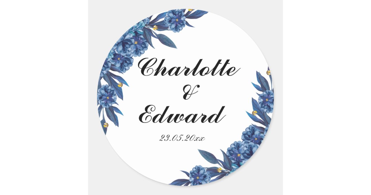 Stunning Array of Floral Wedding Classic Round Sticker | Zazzle