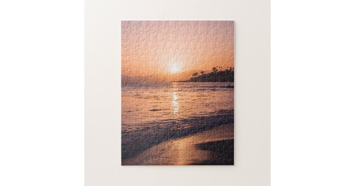 Stunning Beach Sunset Jigsaw Puzzle | Zazzle