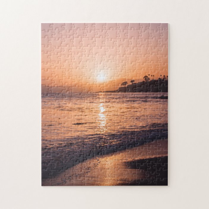 Stunning Beach Sunset Jigsaw Puzzle | Zazzle.com