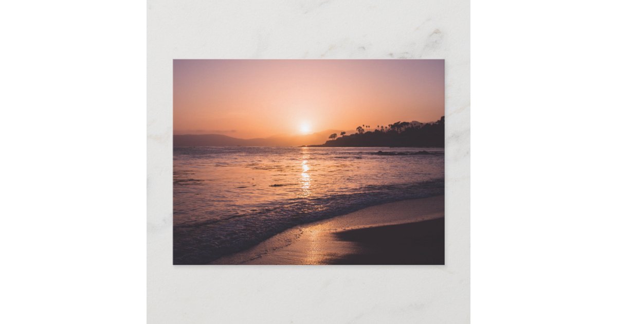 Stunning Beach Sunset Postcard | Zazzle